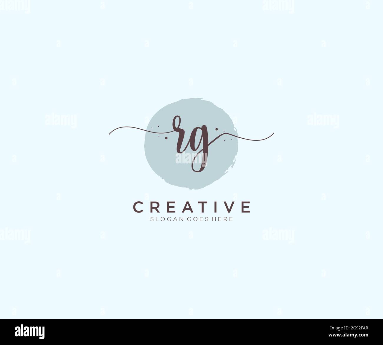RG Feminine logo beauty monogram and elegant logo design, handwriting ...