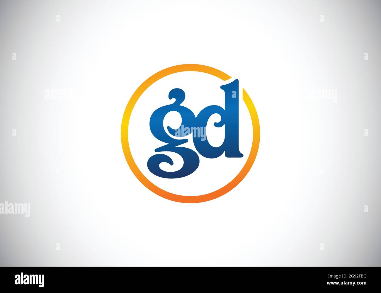 Initial GD Letter Logo With Creative Modern Business Typography Vector ...