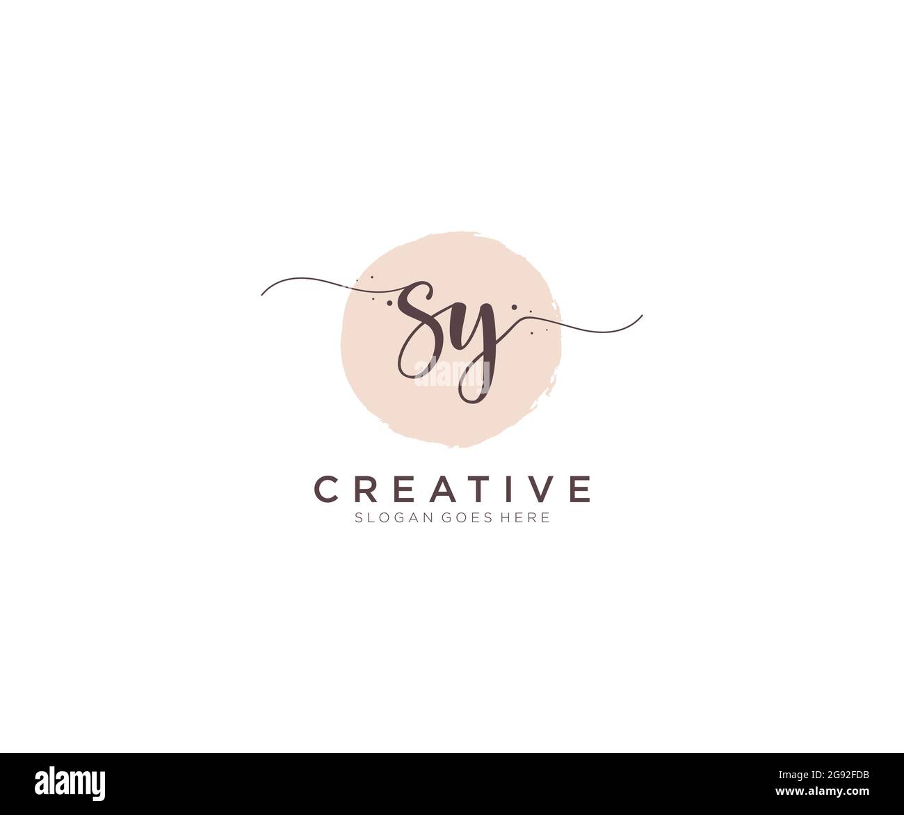 SY Feminine logo beauty monogram and elegant logo design, handwriting ...