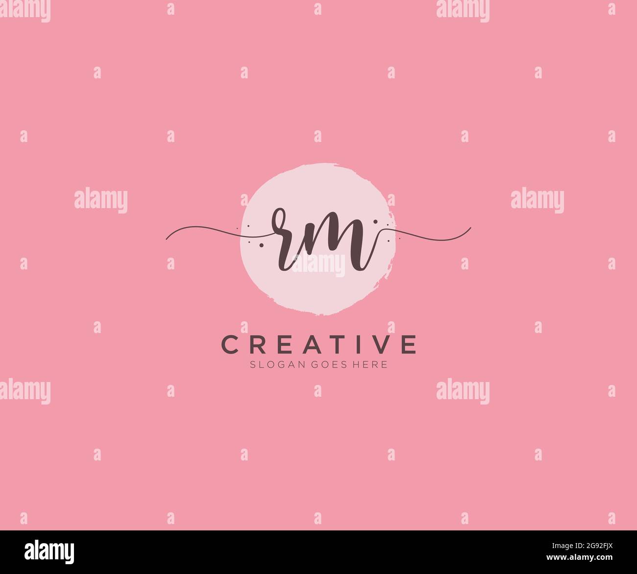 RM Feminine logo beauty monogram and elegant logo design, handwriting ...
