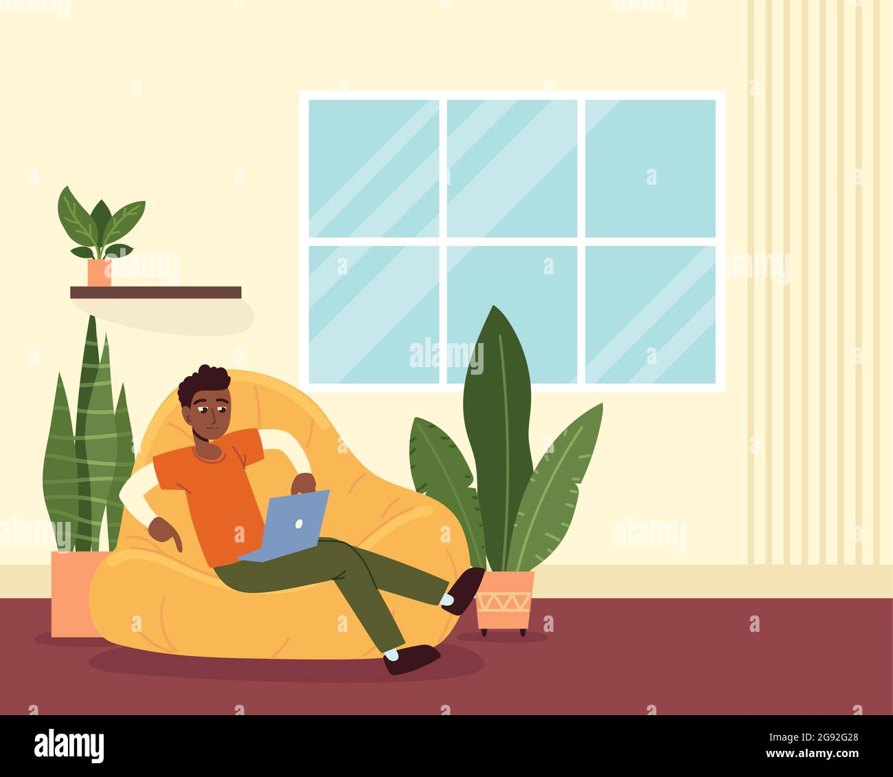 guy with laptop Stock Vector Image & Art - Alamy