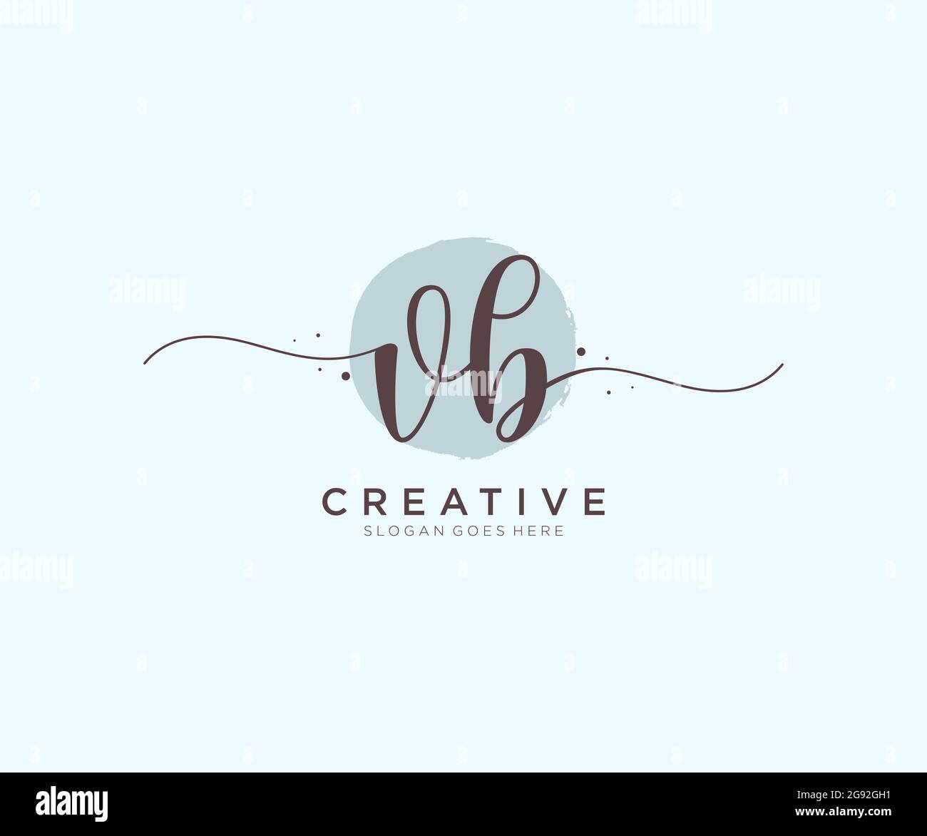 VB Feminine logo beauty monogram and elegant logo design, handwriting ...