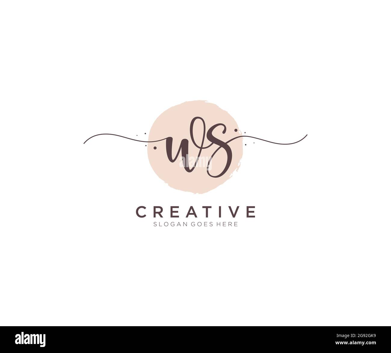 WS Feminine logo beauty monogram and elegant logo design, handwriting ...