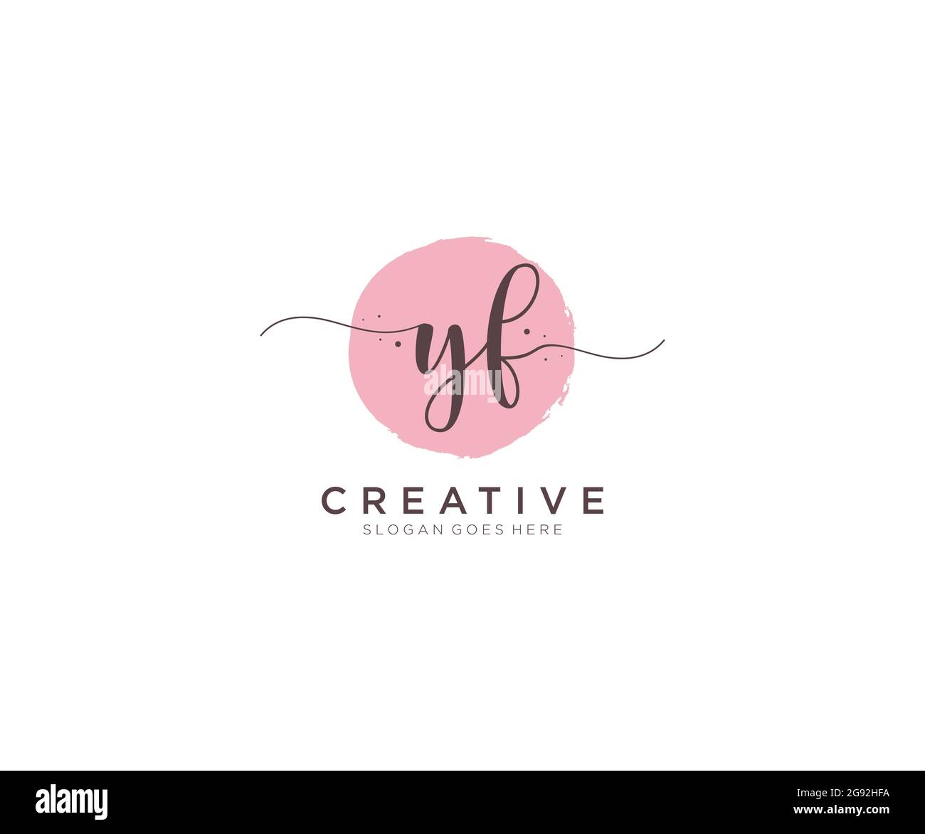 YF Feminine logo beauty monogram and elegant logo design, handwriting ...