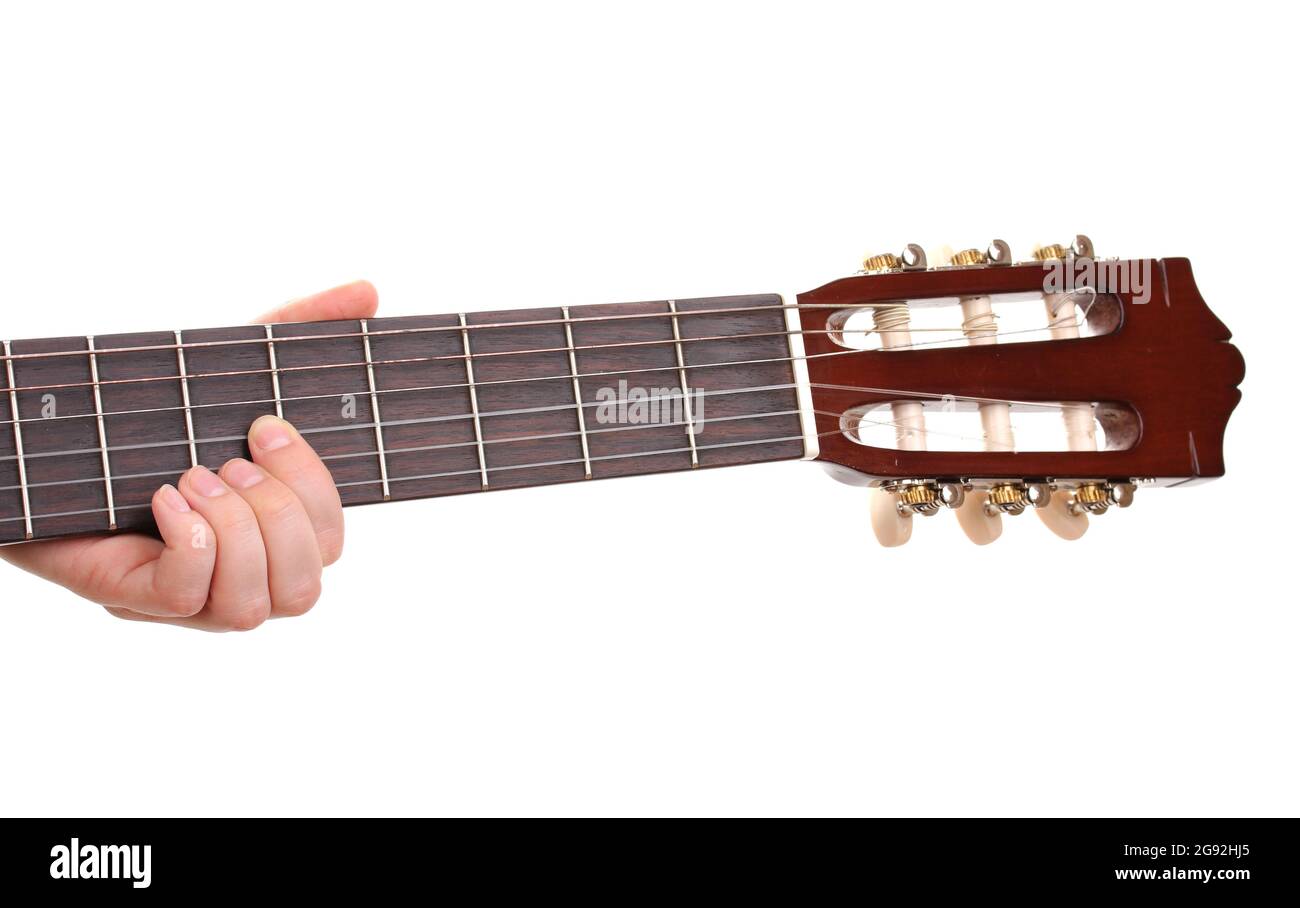 Guitar fretboard isolated on white Stock Photo - Alamy