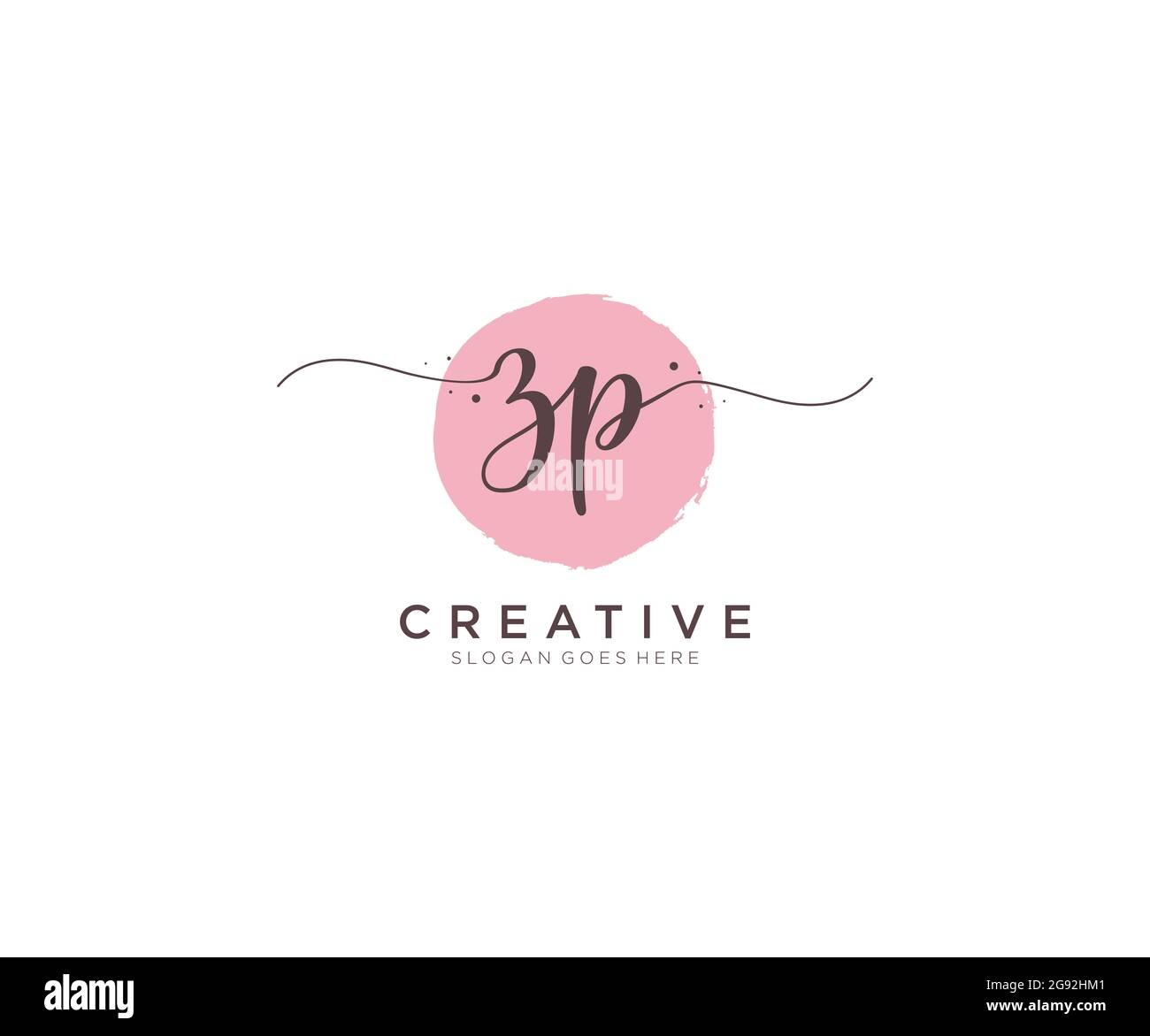 ZP Feminine logo beauty monogram and elegant logo design, handwriting ...