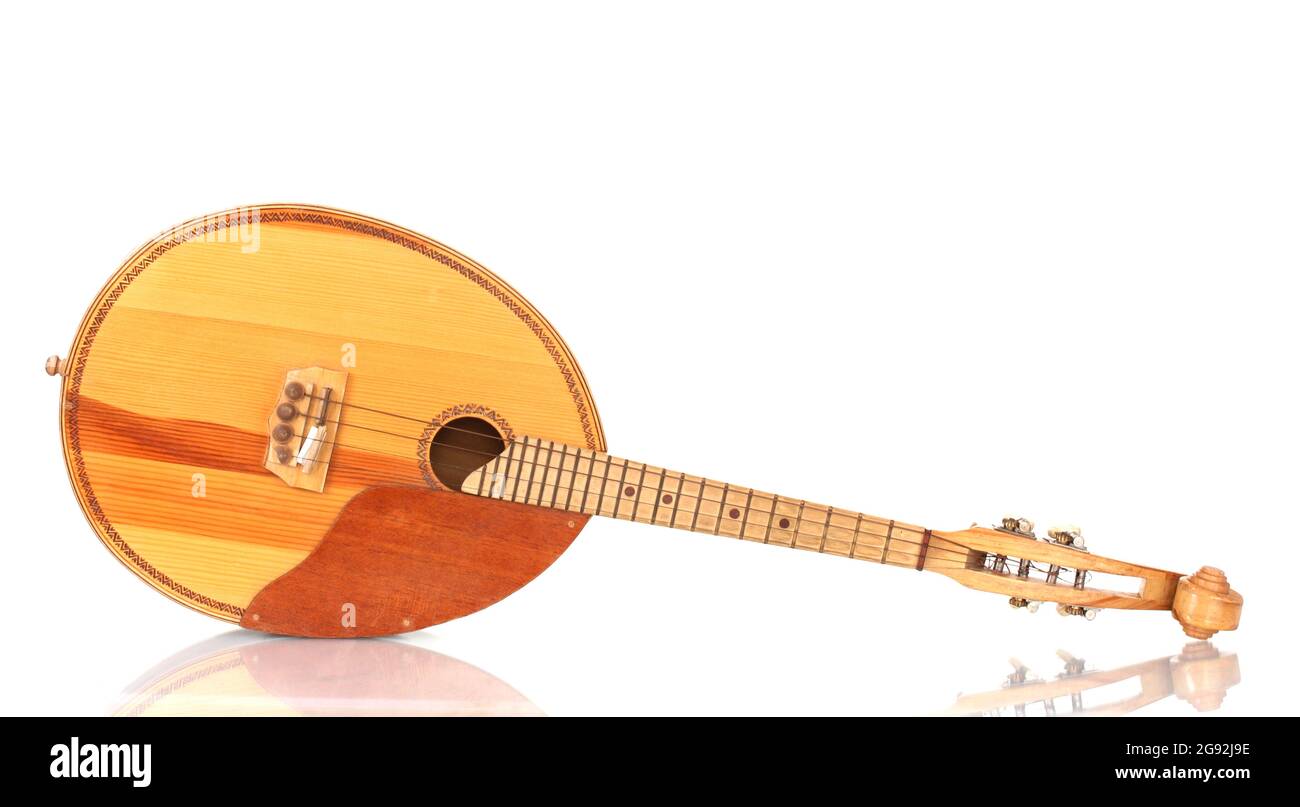 Retro kobza- Ukrainian musical instrument isolated on white Stock Photo ...