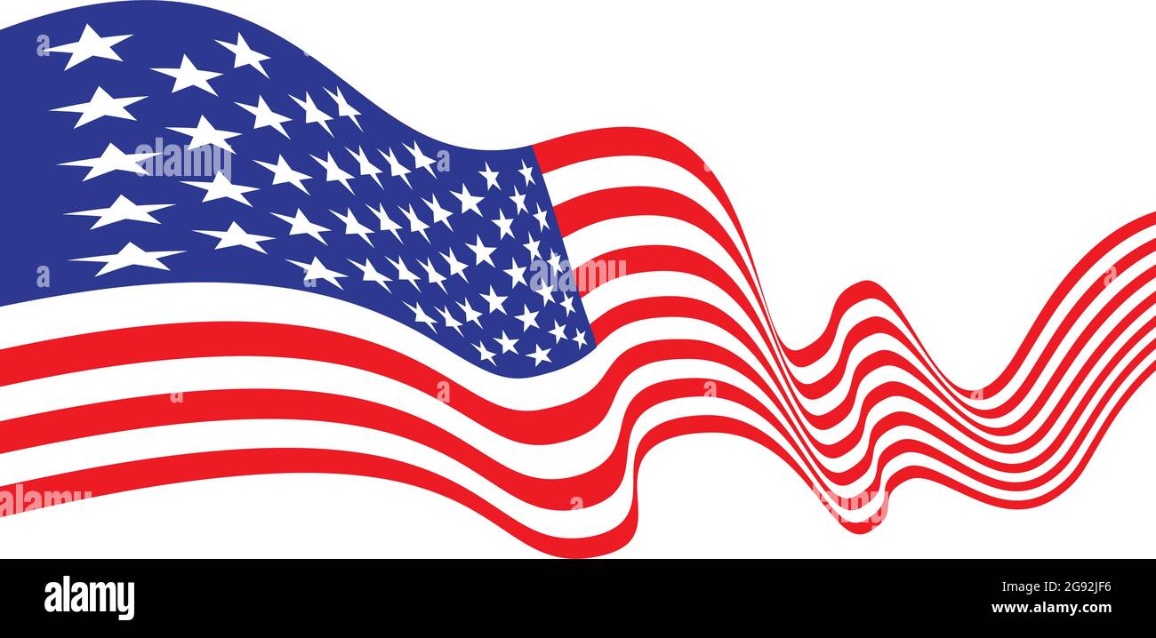 American Flag Ribbon Vector