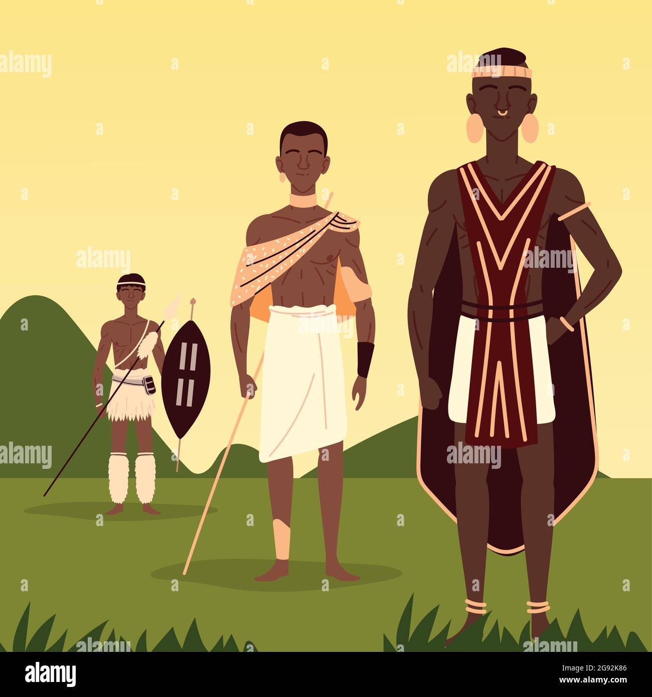 aborigines african men Stock Vector Image & Art - Alamy