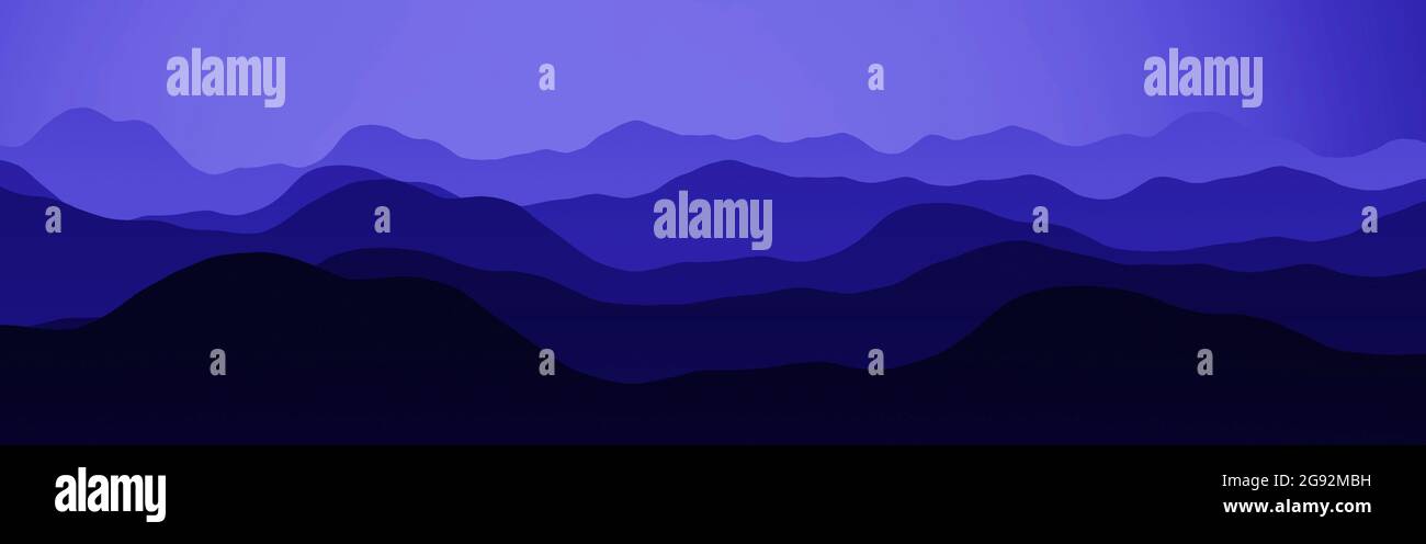 nice blue mountains peaks natural mountainscape - panoramic picture ...