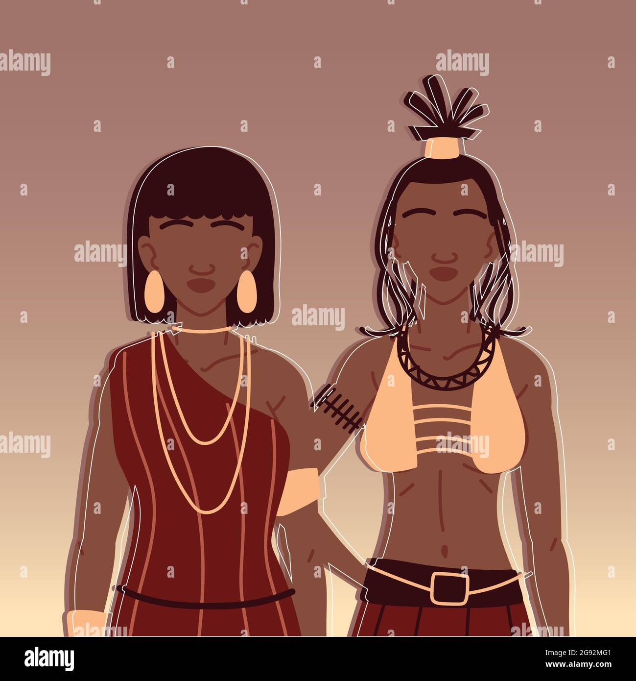 Young aboriginal woman Stock Vector Images - Alamy