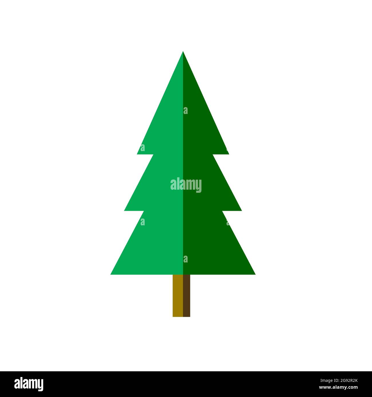 Minimalist flat style christmas tree Stock Vector Images - Alamy