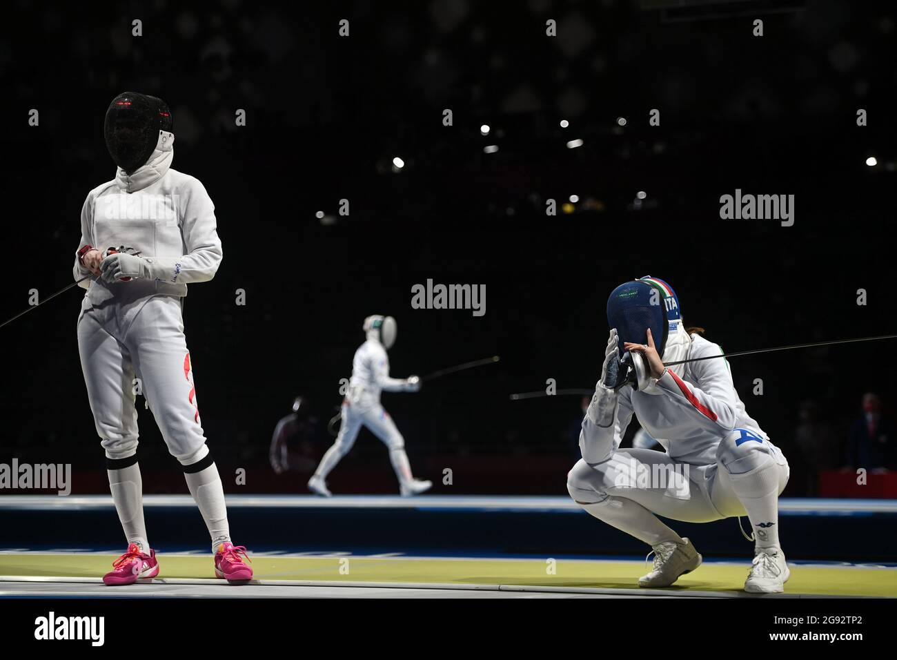 Tokyo, Japan. 24th July, 2021. Italy's Federica Isola (R) and China's ...