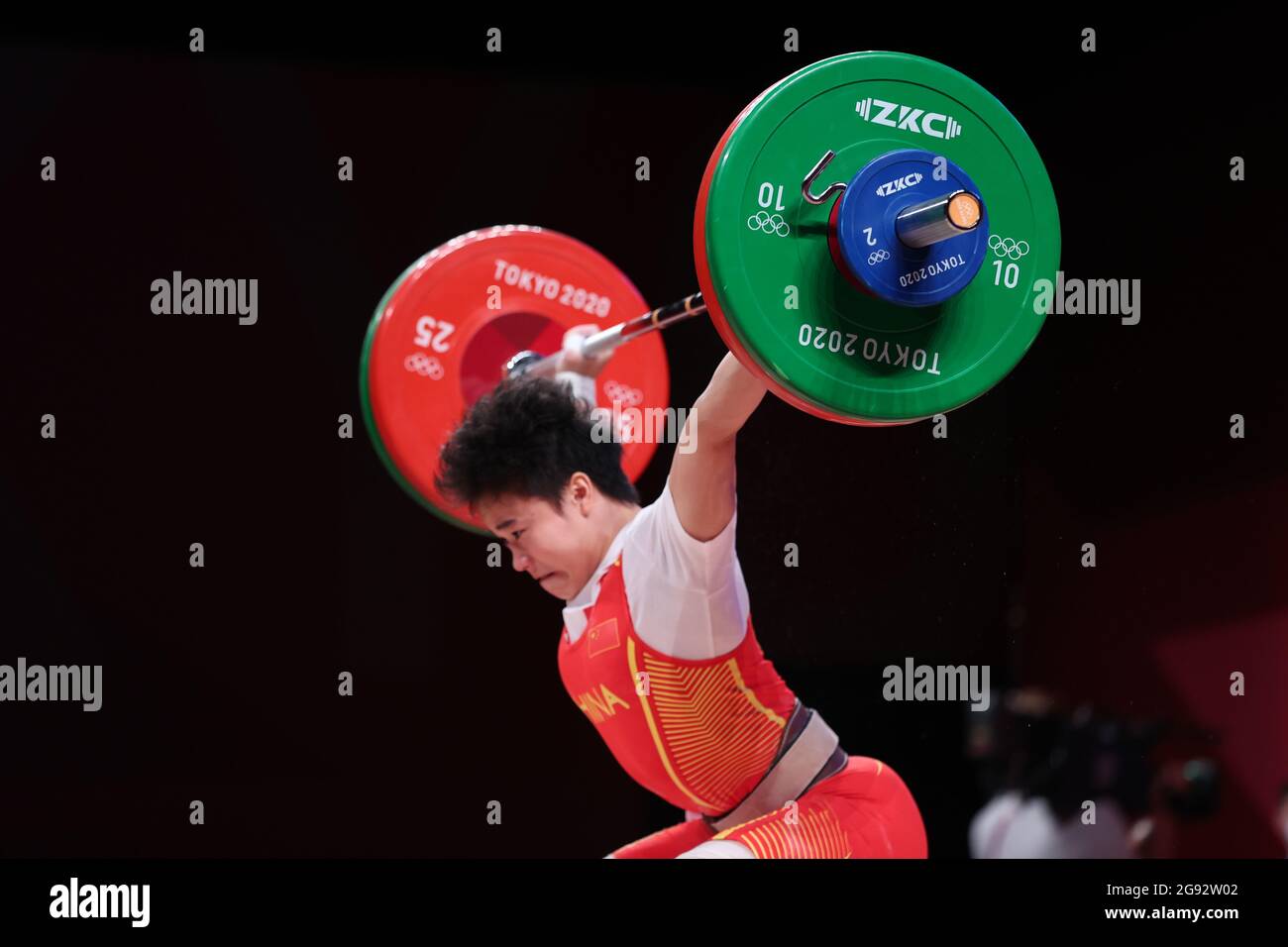 Tokyo, Japan. 24th July, 2021. Hou Zhihui of China competes during the ...