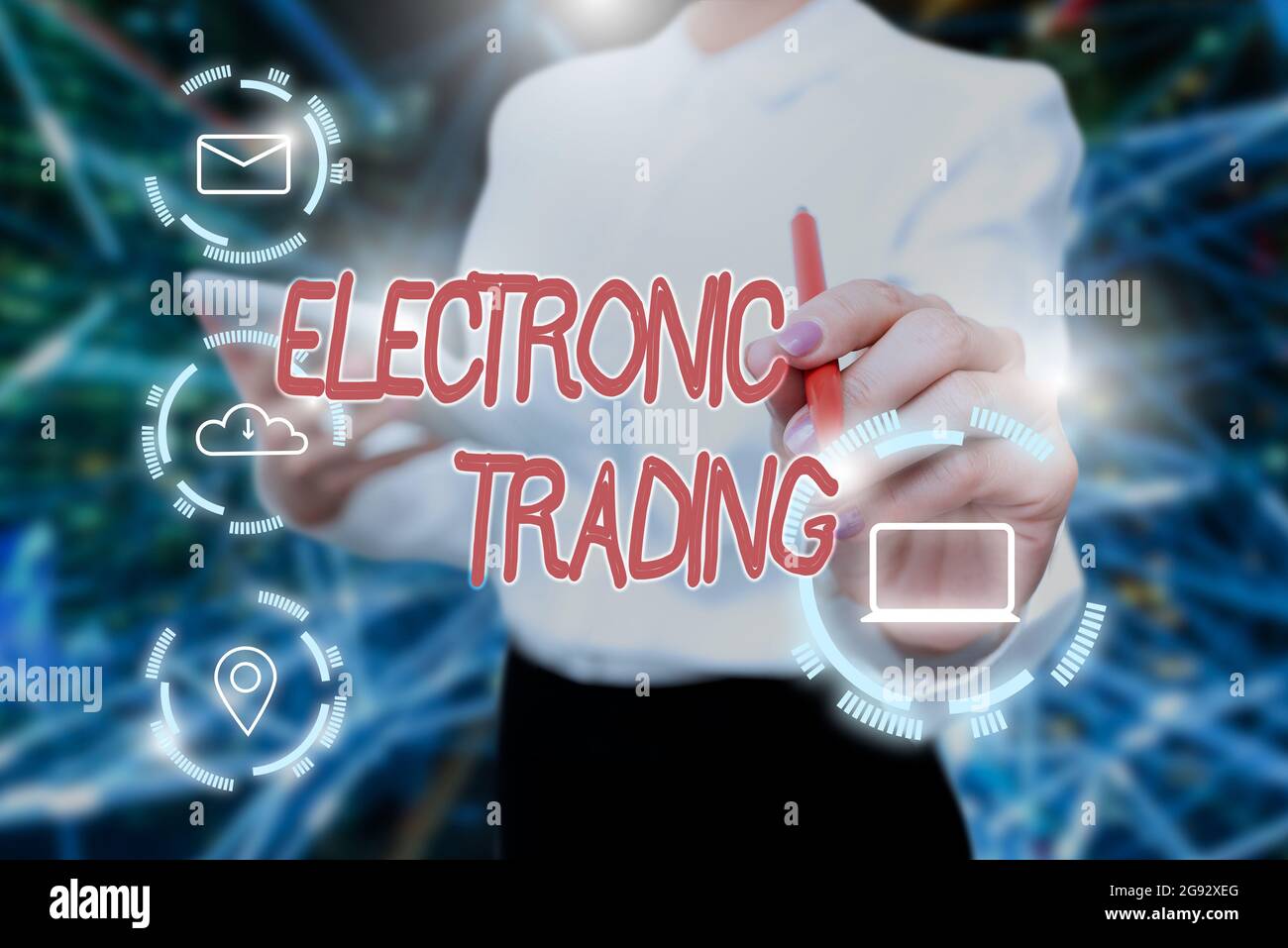 Sign displaying Electronic Trading. Conceptual photo method of trading ...