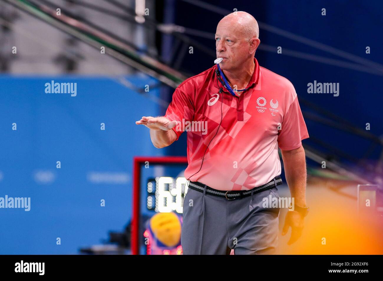 Tokyo, Japan. 24th July, 2021. TOKYO, JAPAN - JULY 24: referee Michael ...