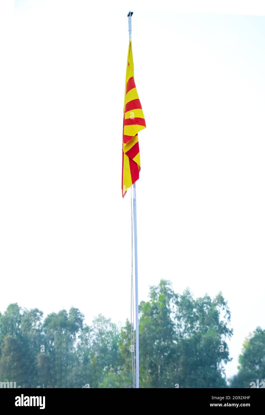 Shiv Baba flag waving at Brahmakumaris Center at mount abu, rajasthan ...