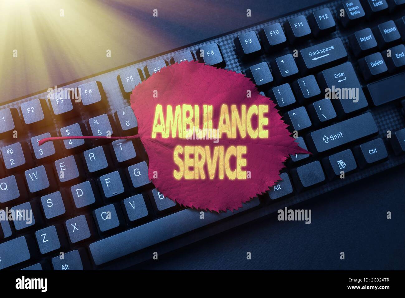 Writing displaying text Ambulance Service. Business approach emergency ...