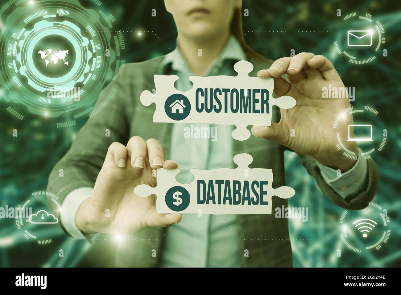 Text showing inspiration Customer Database. Business idea uptodate on ...