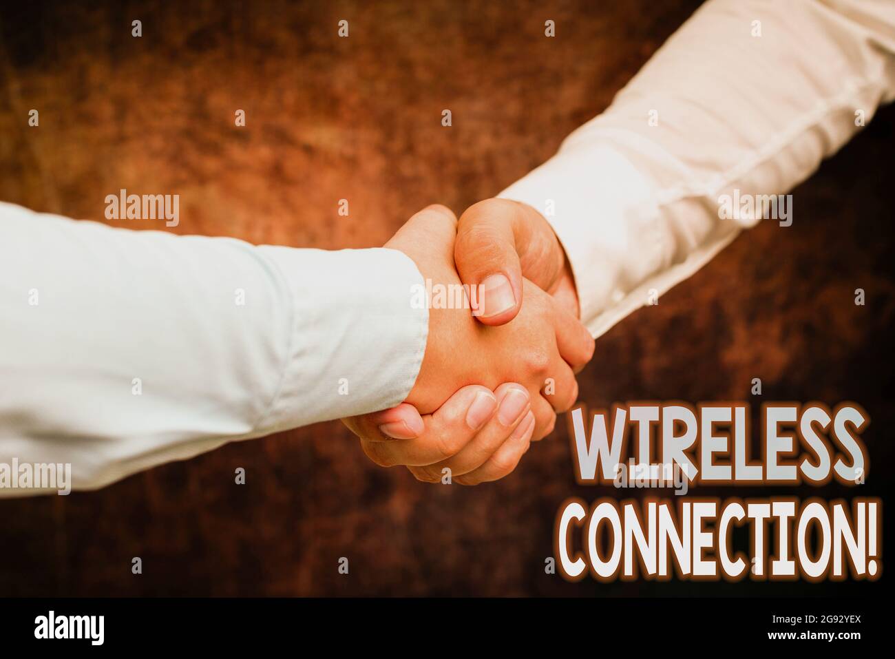 Conceptual display Wireless Connection. Business idea there is no ...