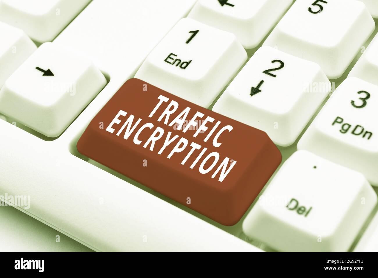 Text sign showing Traffic Encryption. Conceptual photo method of ...