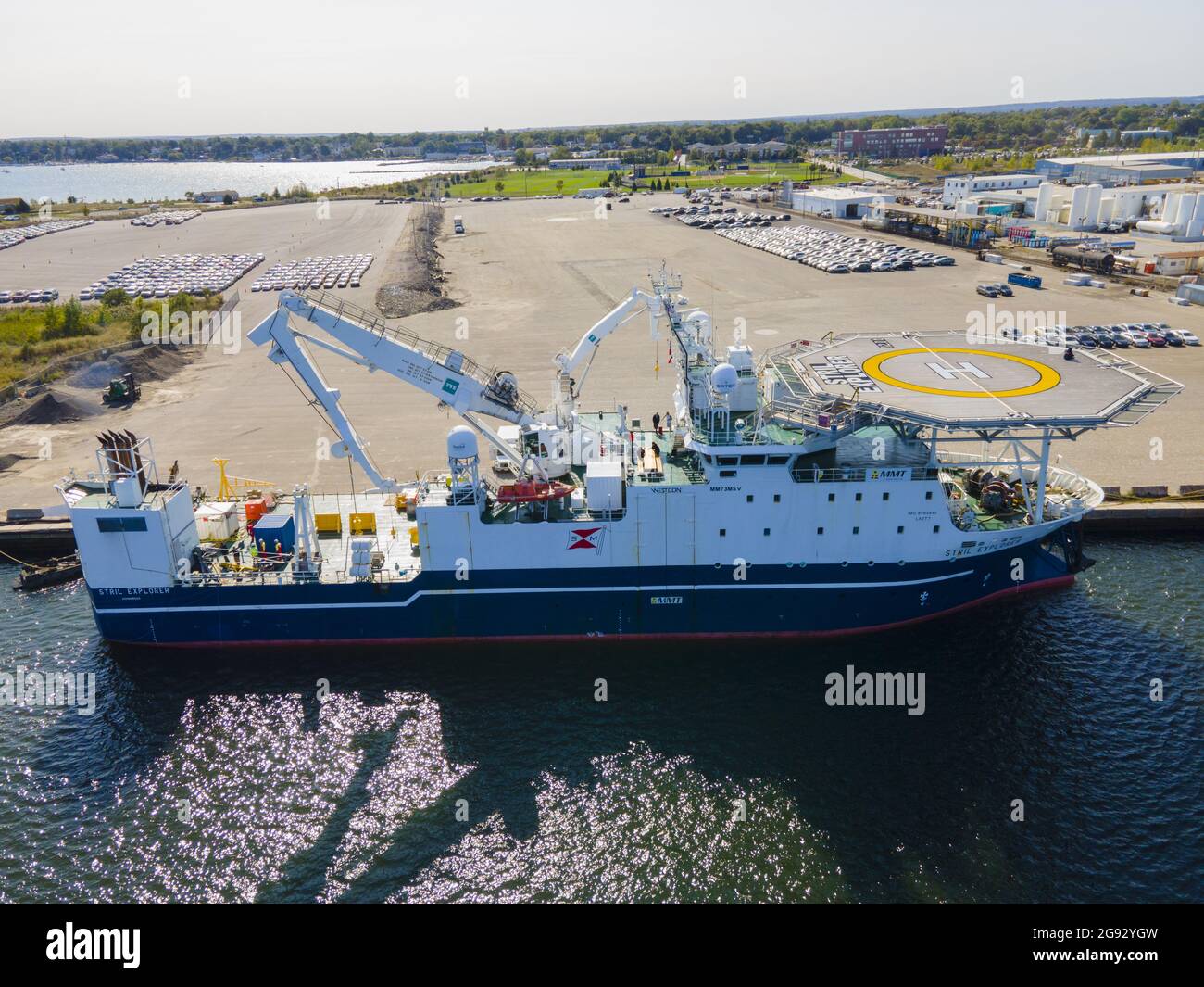 MV Stril Explorer is a Norwegian DP2 multipurpose support vessel docked ...