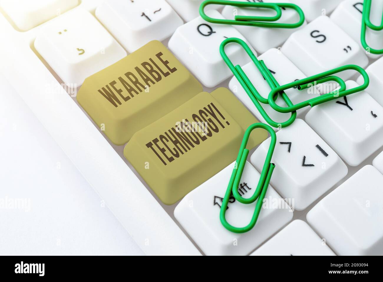 Hand writing sign Wearable Technology. Business idea electronic devices ...