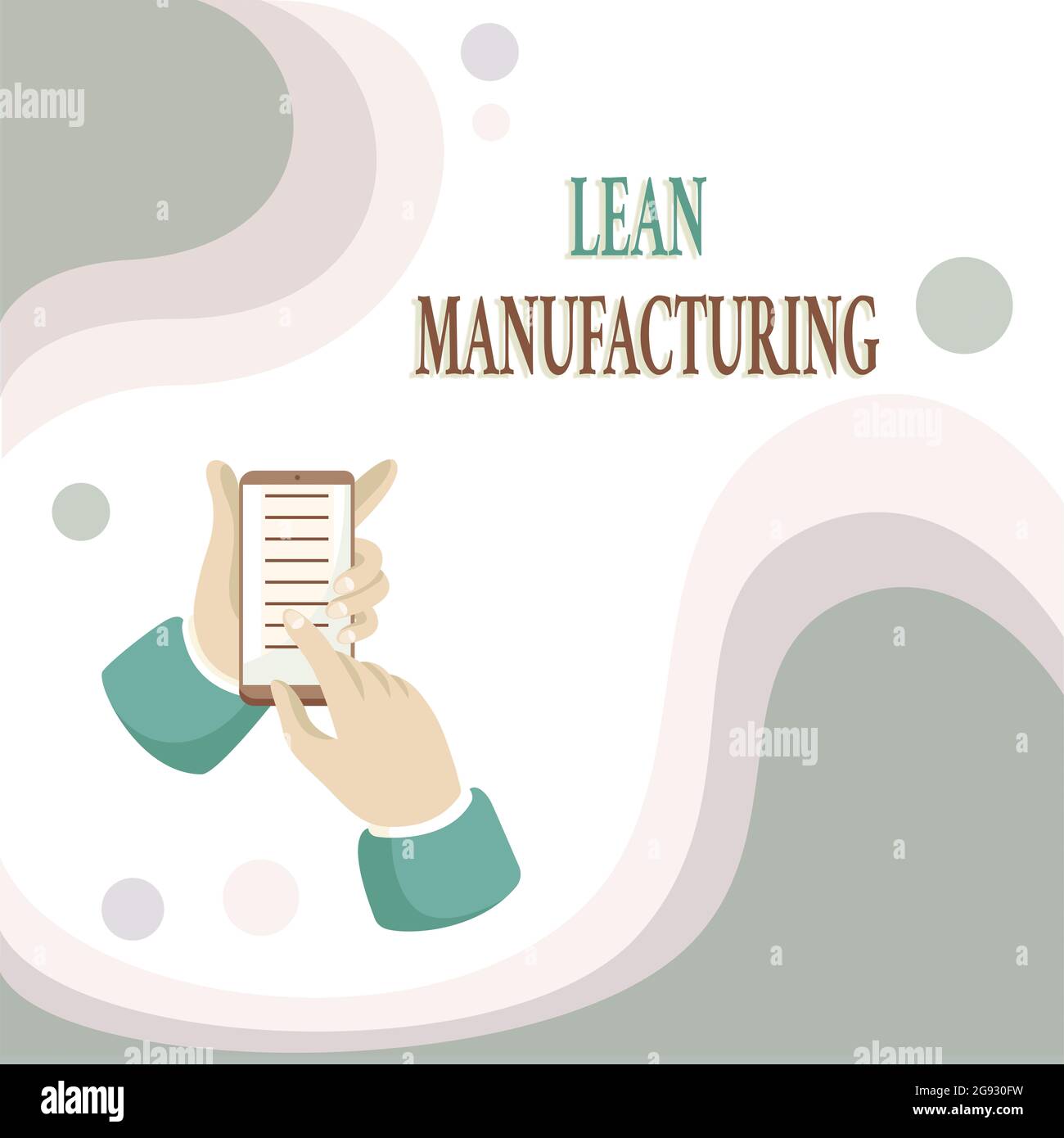 Conceptual caption Lean Manufacturing. Conceptual photo focus on ...