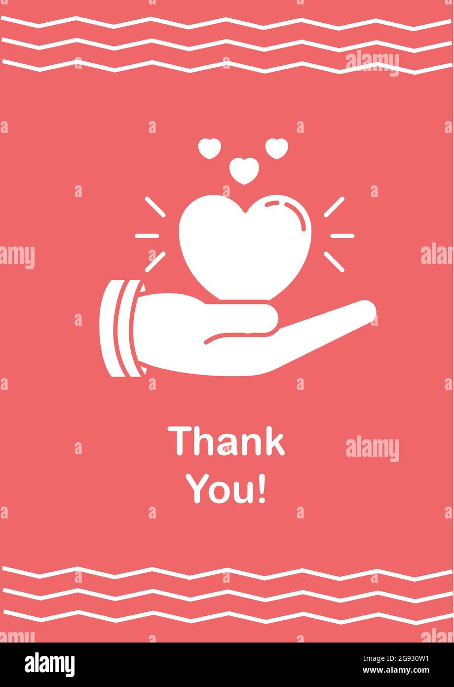 Gratitude power greeting card with glyph icon element Stock Vector ...