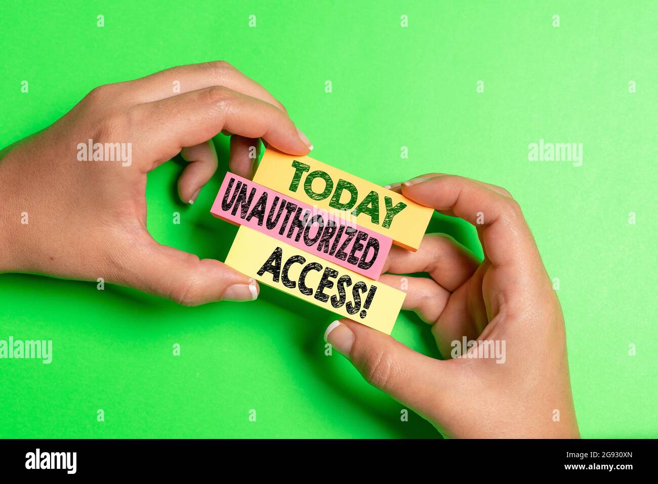 Handwriting text Unauthorized Access. Conceptual photo use of a ...