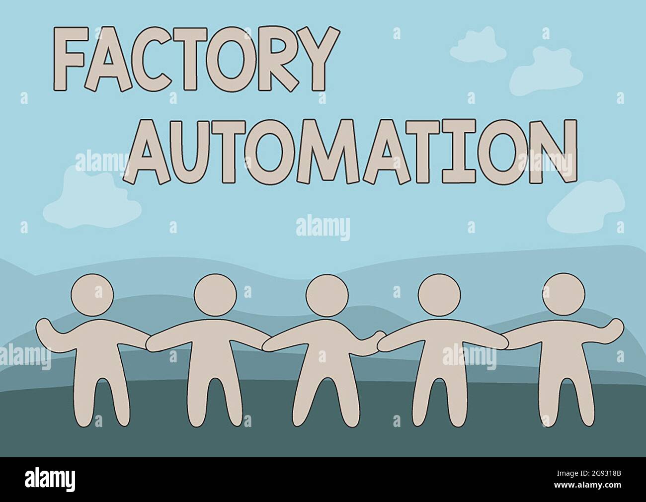 Sign displaying Factory Automation. Word Written on automatic operation ...