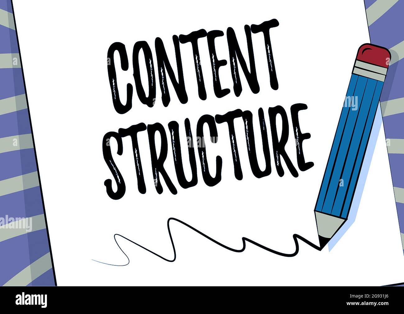 Handwriting text Content Structure. Business showcase information that ...