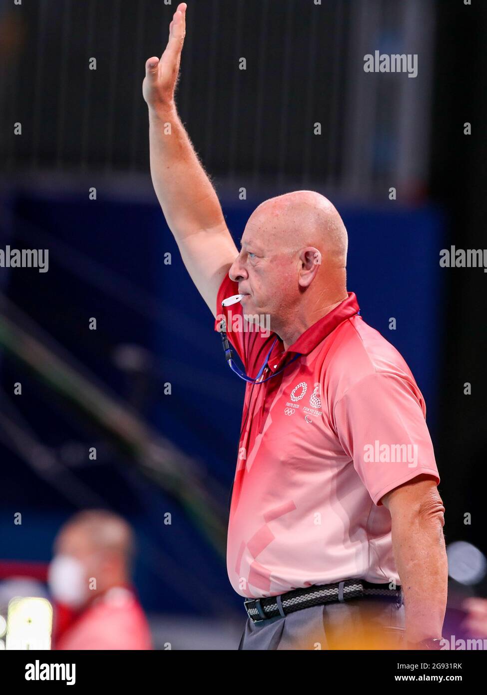 Tokyo, Japan. 24th July, 2021. TOKYO, JAPAN - JULY 24: referee Michael ...