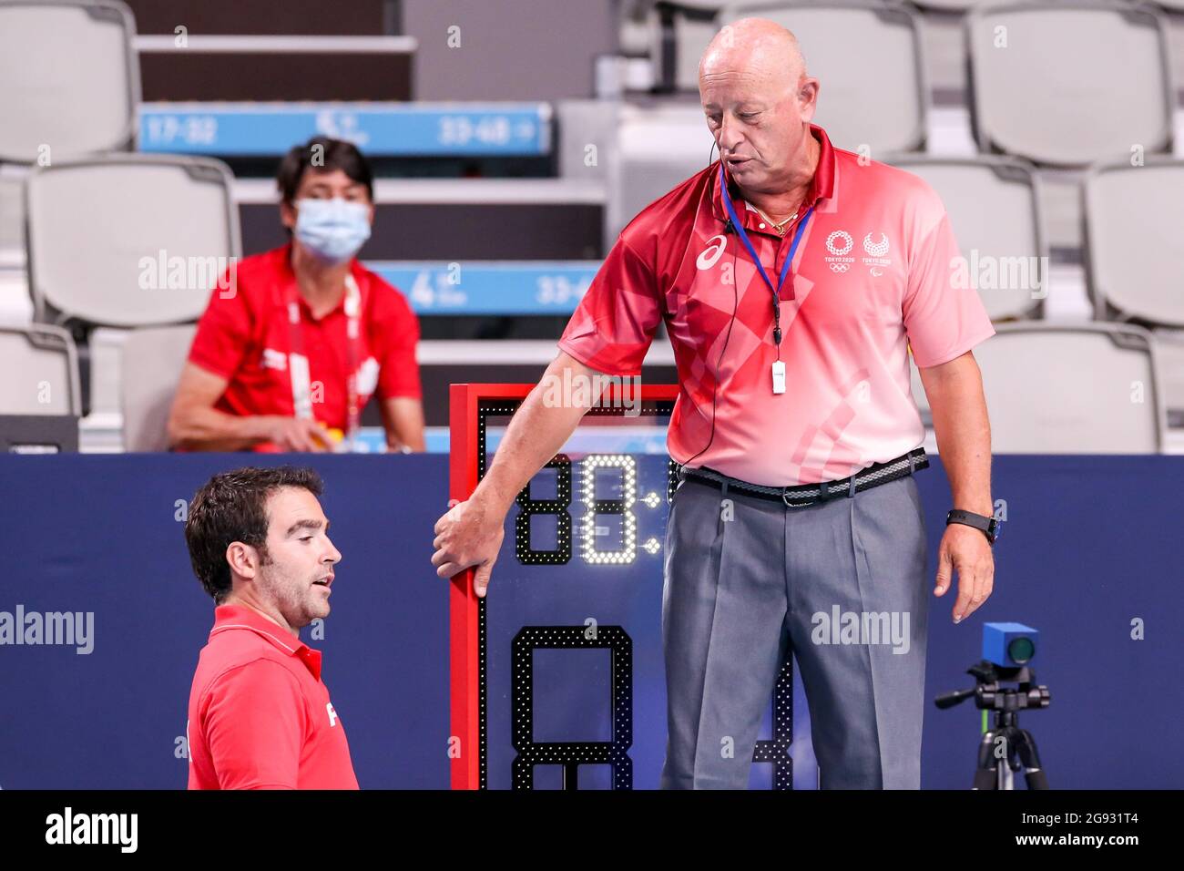 Tokyo, Japan. 24th July, 2021. TOKYO, JAPAN - JULY 24: head coach David ...