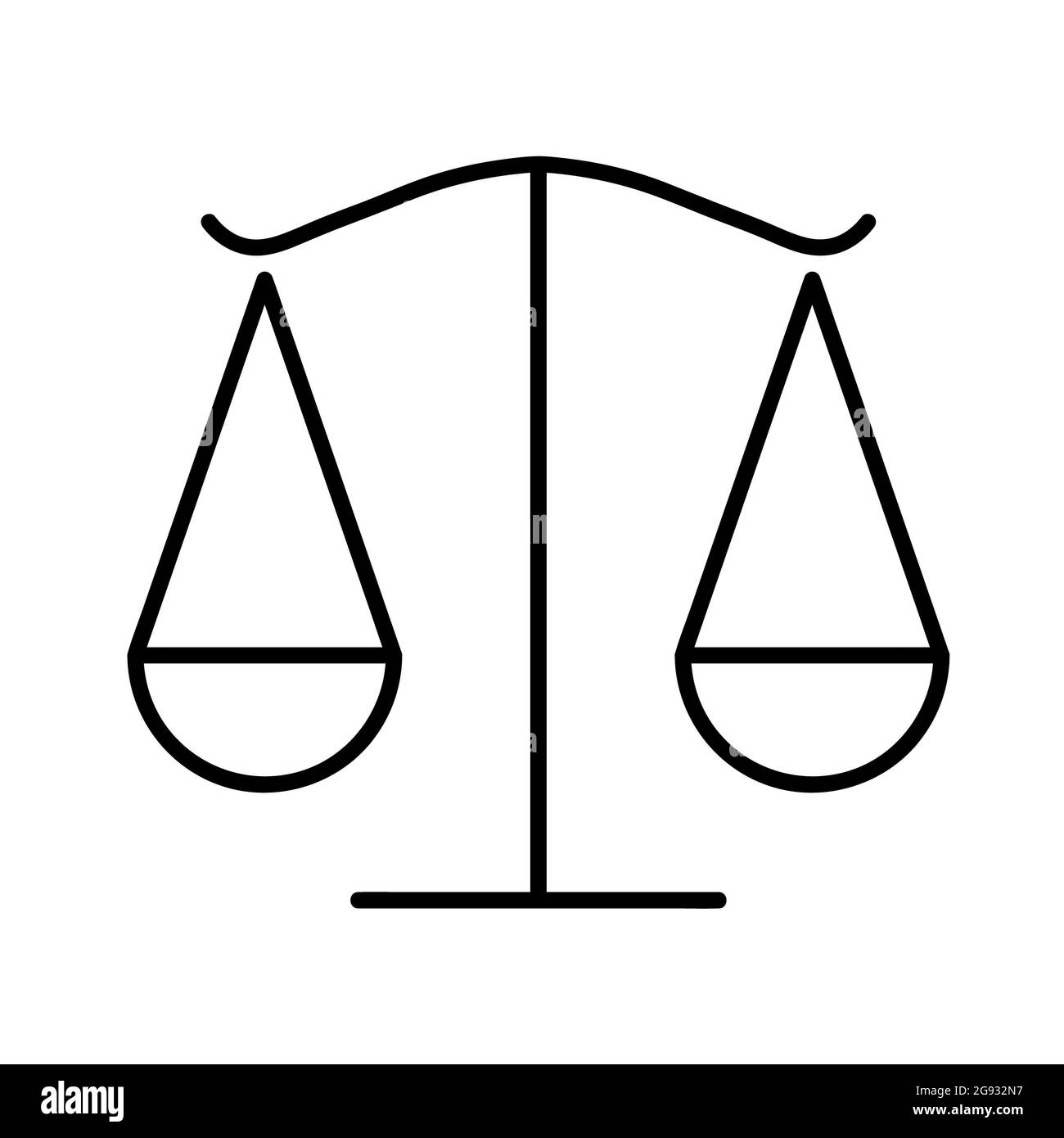Justice icon. Law pictogram for web. Line stroke. Isolated on white ...