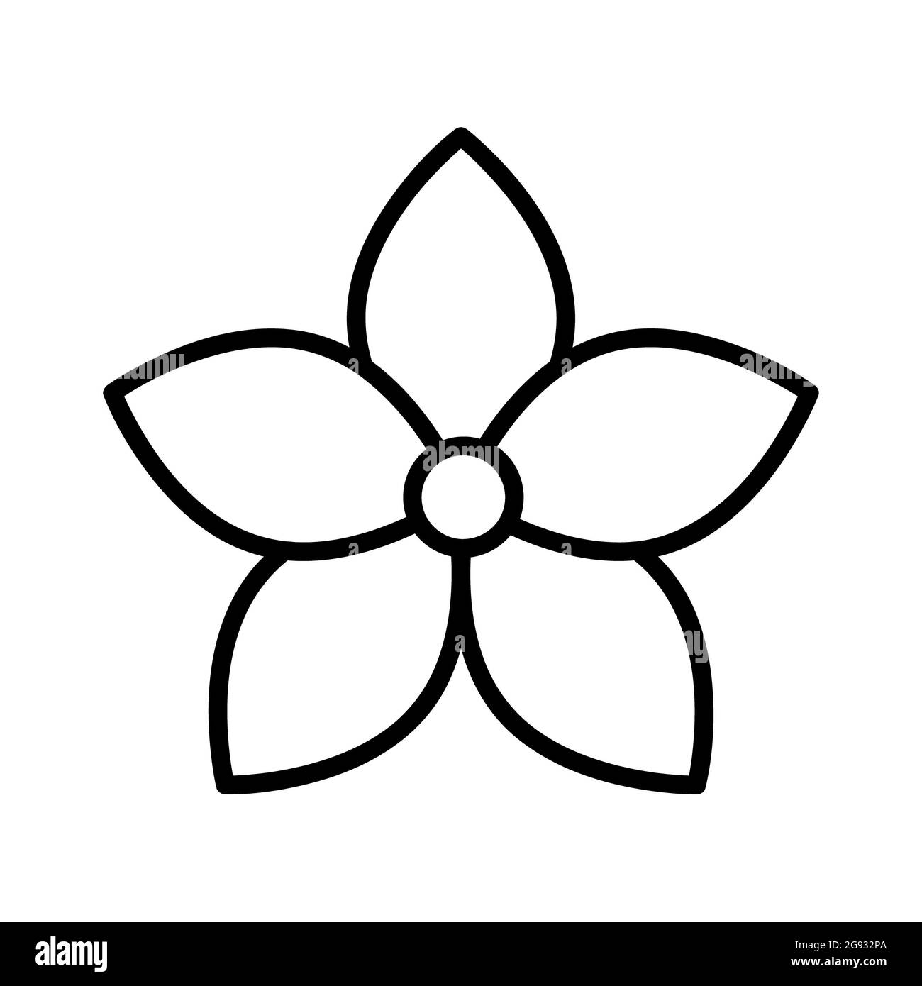 Flower icon. Decorative pictogram for web. Line stroke. Isolated on ...