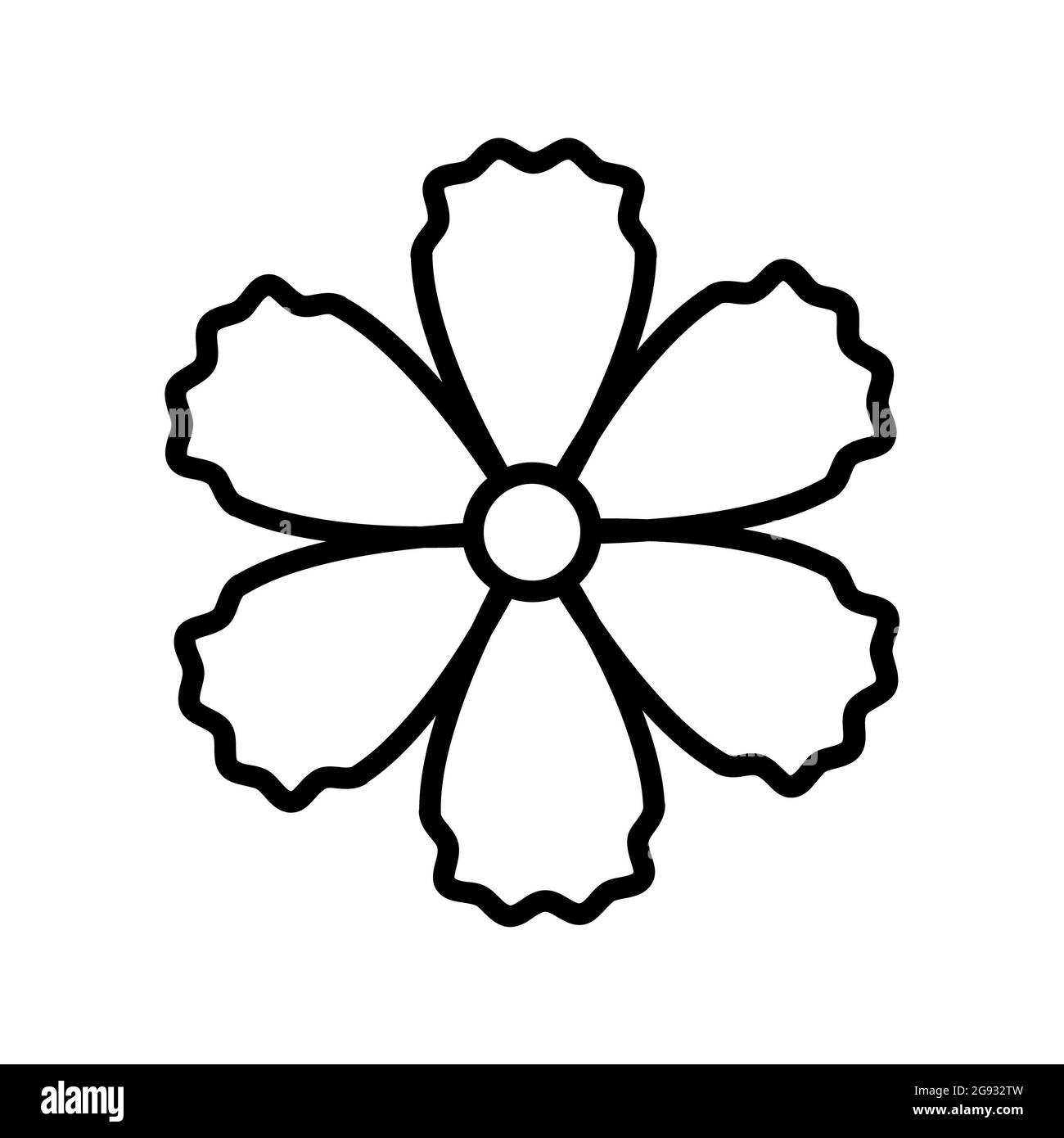 Flower icon. Decorative pictogram for web. Line stroke. Isolated on ...