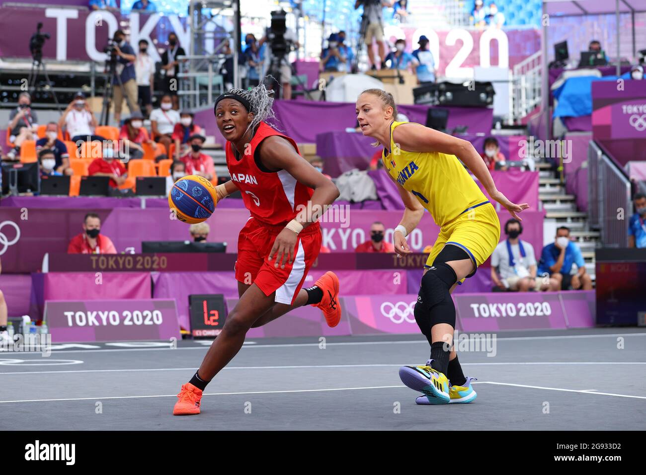 Tokyo, Japan. 24th July, 2021. Stephanie Mawuli (JPN) 3x3 Basketball ...