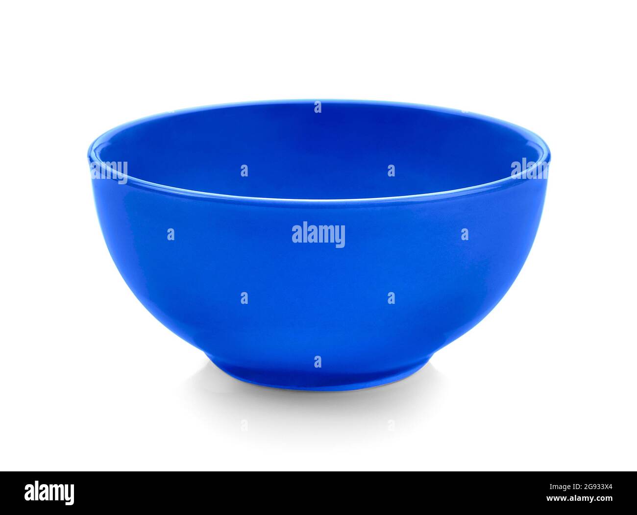 blue bowl on white background Stock Photo - Alamy