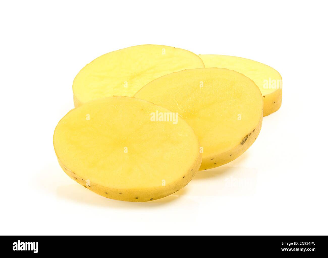 Potato slice isolated on white background Stock Photo - Alamy