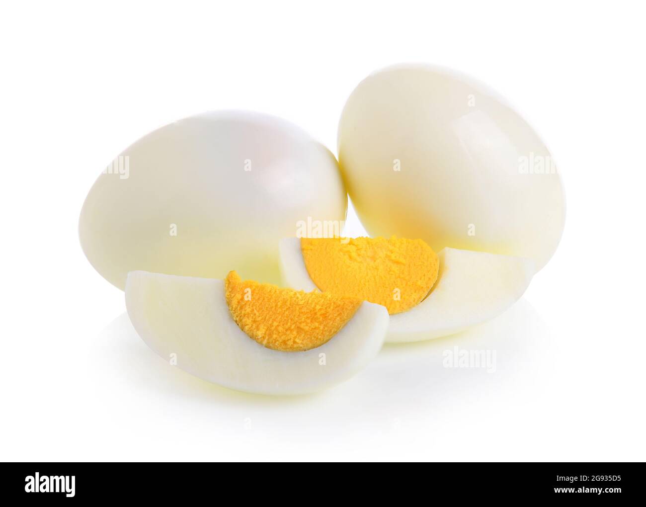boiled egg isolated on white background Stock Photo - Alamy