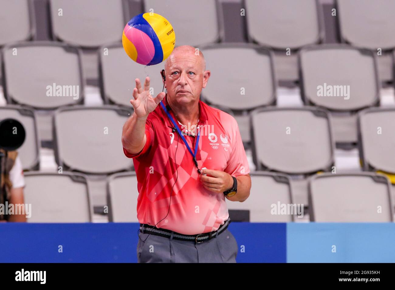 Tokyo, Japan. 24th July, 2021. TOKYO, JAPAN - JULY 24: referee Michael ...