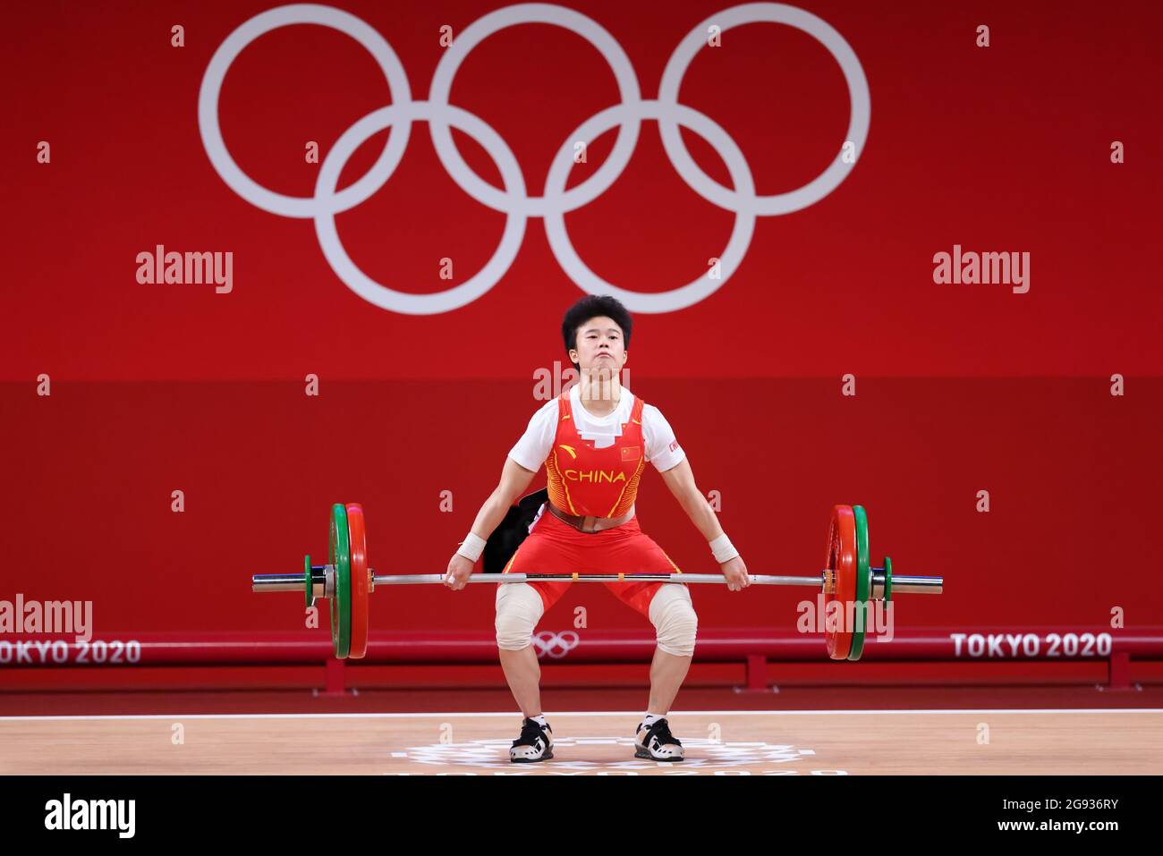 Tokyo, Japan. 24th July, 2021. Hou Zhihui (CHN) Weightlifting : Women's ...