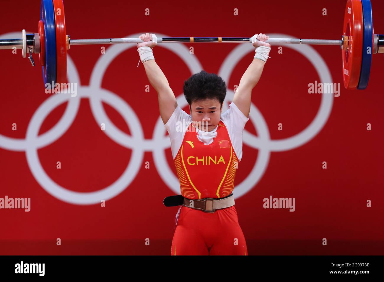 Tokyo, Japan. 24th July, 2021. Hou Zhihui (CHN) Weightlifting : Women's ...