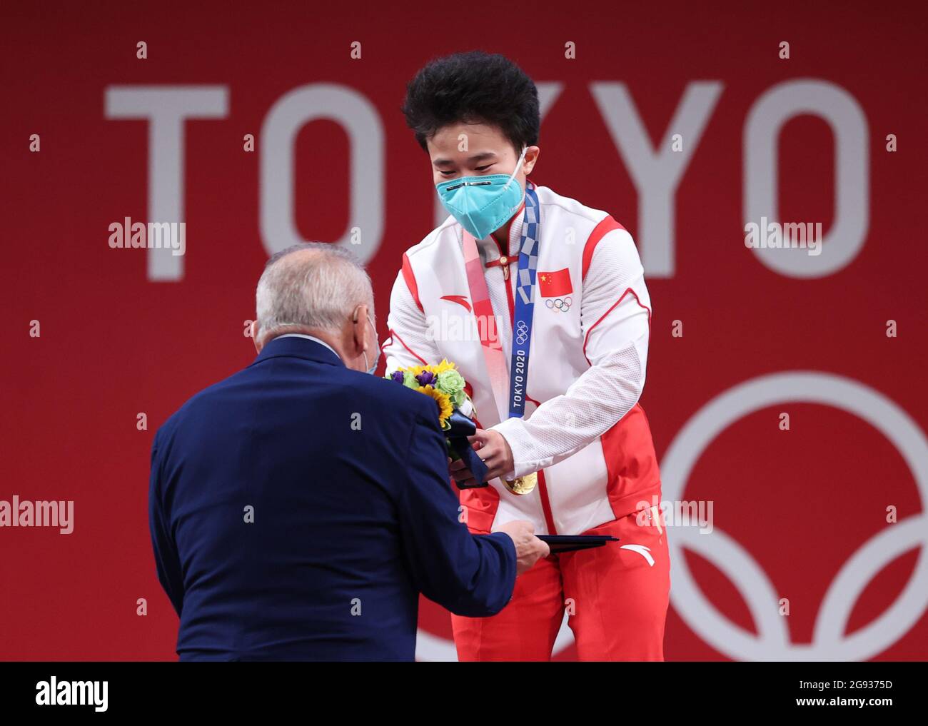 Tokyo, Japan. 24th July, 2021. Hou Zhihui of China poses during the ...