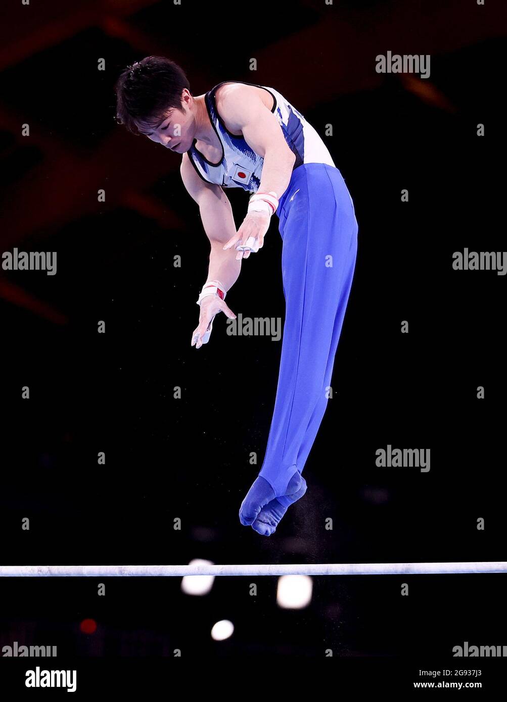Tokyo, Japan. 24th July, 2021. Kohei Uchimura on high bar (JPN)TOKYO ...