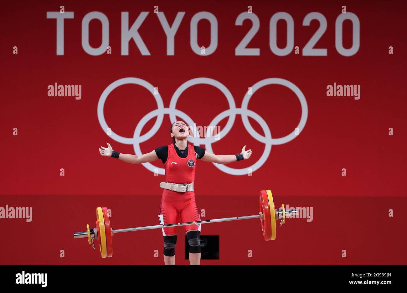 Tokyo, Japan. 24th July, 2021. Windy Cantika Aisah of Indonesia ...