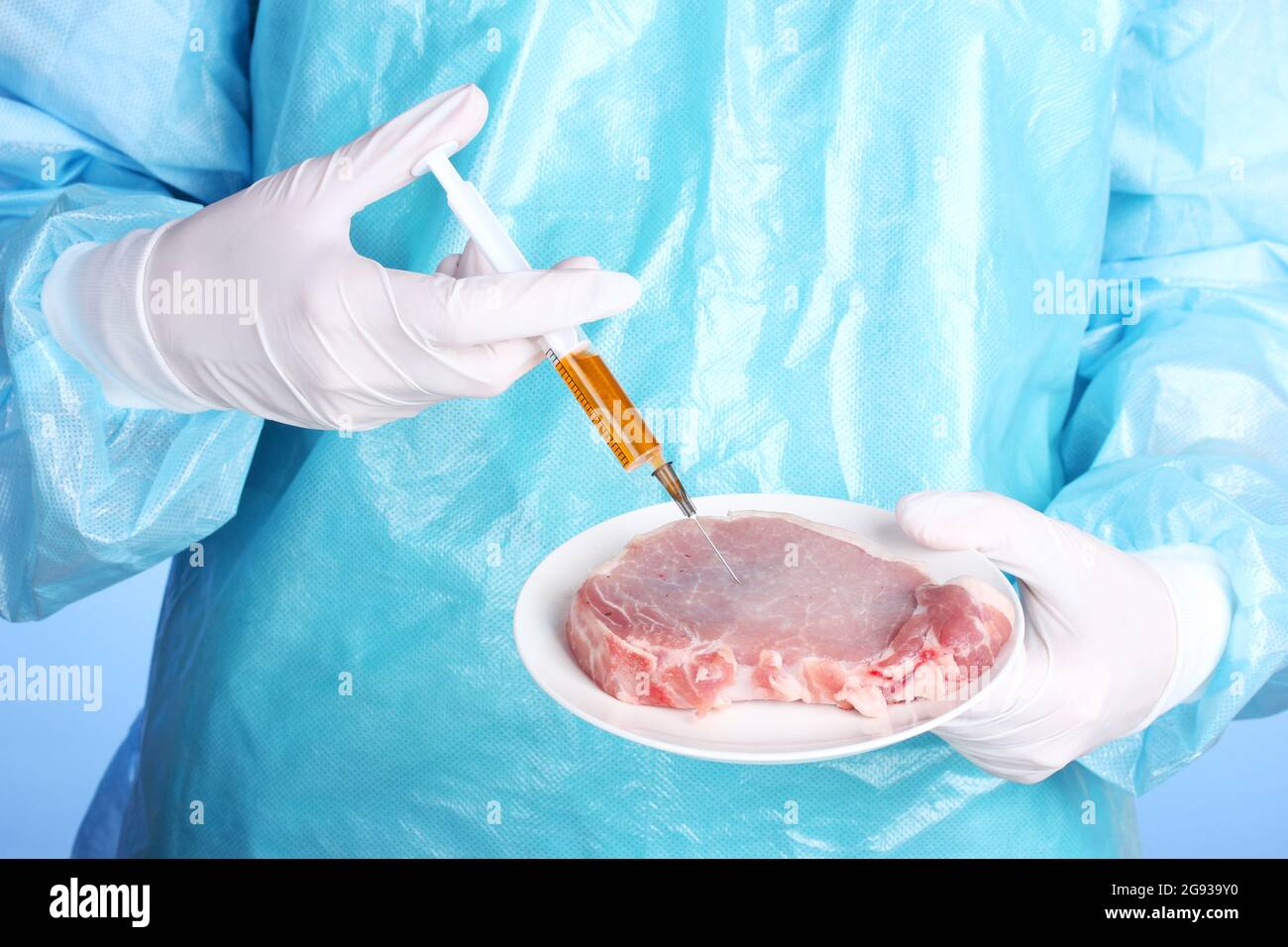 A scientist holds a genetically modified meat Stock Photo - Alamy