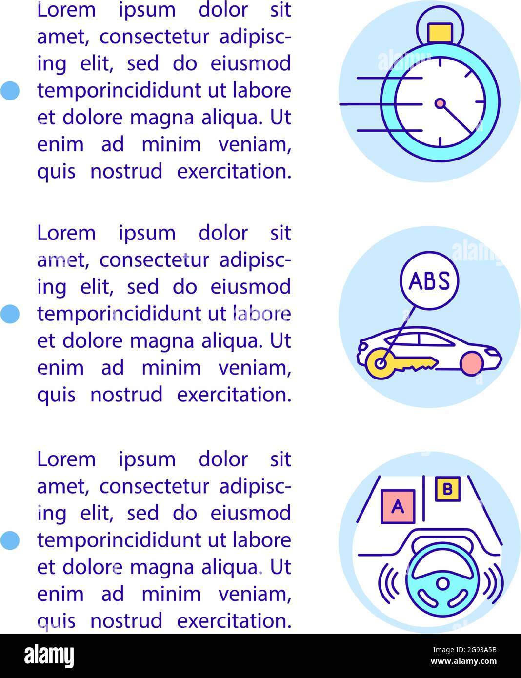 EV driving experience improvement concept line icons with text Stock ...