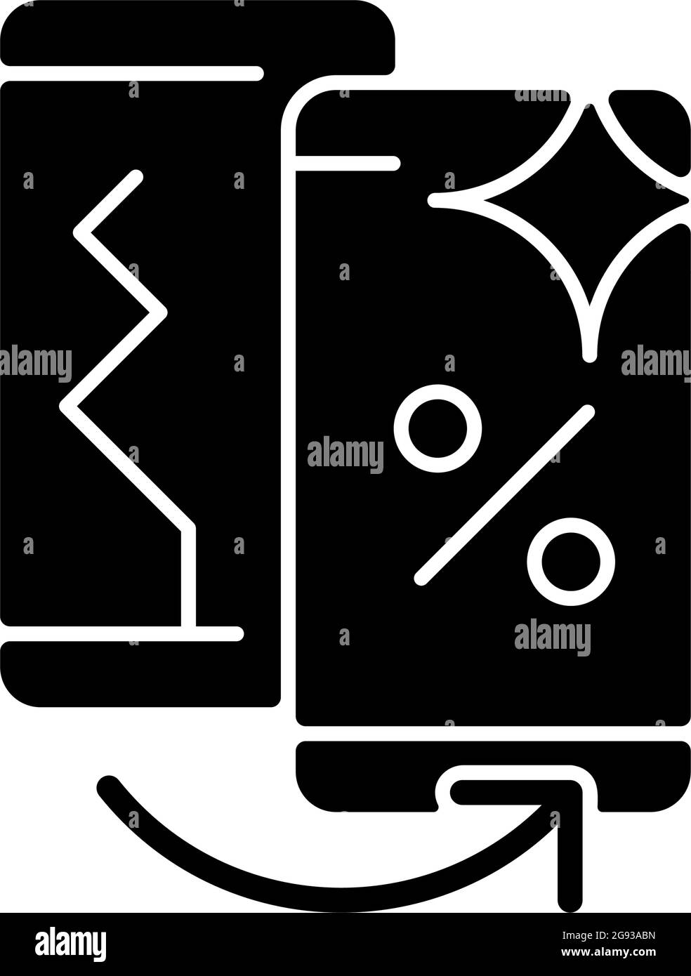 Old phone replacement black glyph icon Stock Vector Image & Art - Alamy